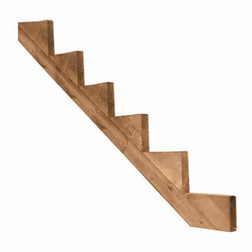 Treated Wood 6-Step Stair Stringer – 2″ x 12″ – Brown - PRODROP